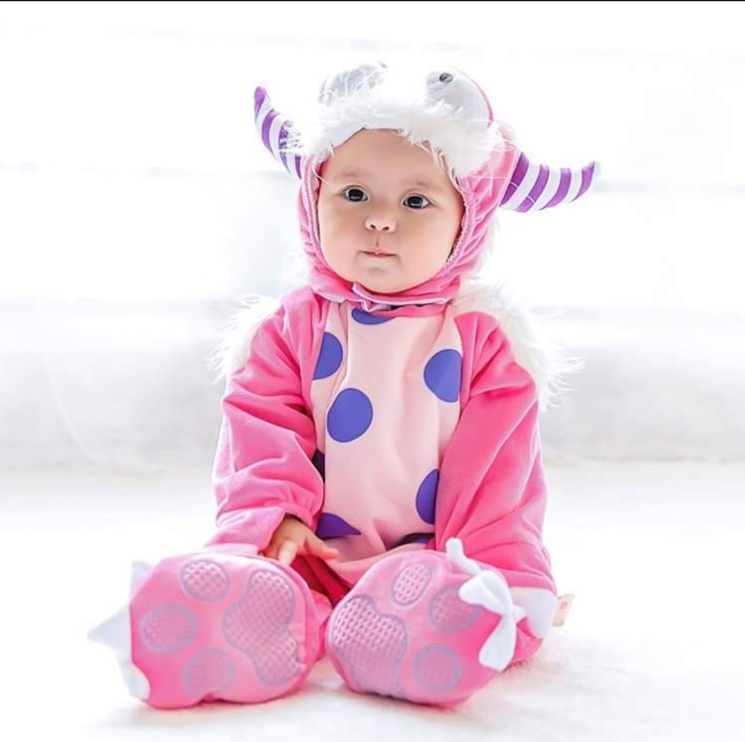 Pink Monster Costume, Babies & Kids, Babies & Kids Fashion on Carousell