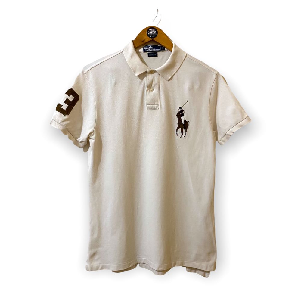 Polo Ralph Lauren White/Cream Polo Shirt, Men's Fashion, Tops & Sets ...