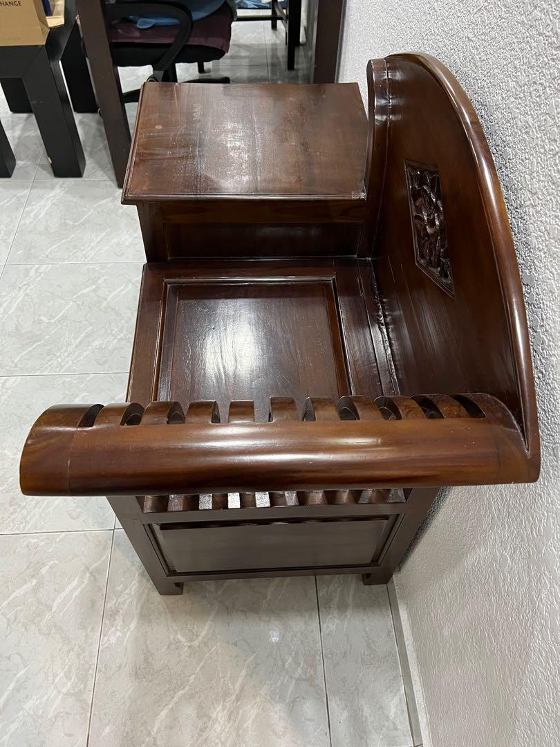 Pristine Table + Chair with Storage Compartment, Furniture & Home ...