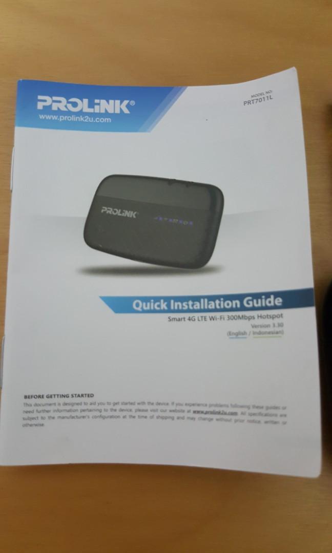 Prolink PRT7011L 4G 300Mbps LTE Wireless Mobile Travel Router (Support ...