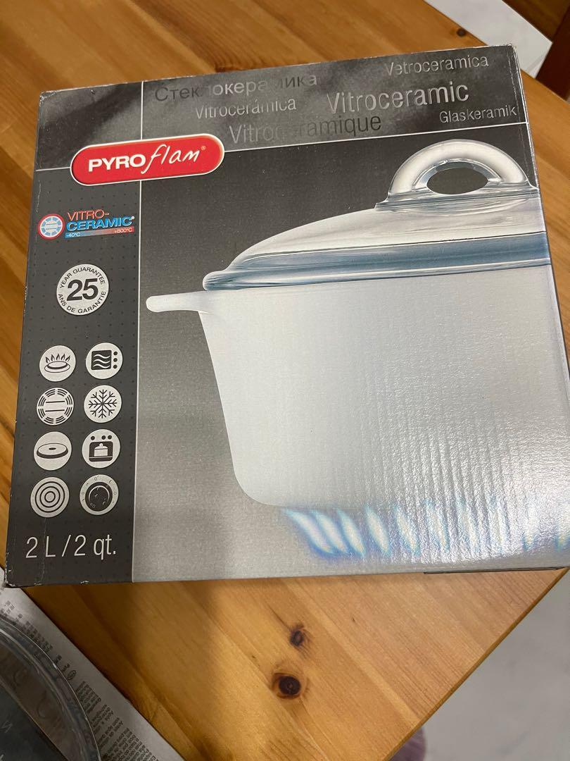Pyroflam Vitro Ceramic Pot with Pyrex Steamer Basket, Furniture & Home ...