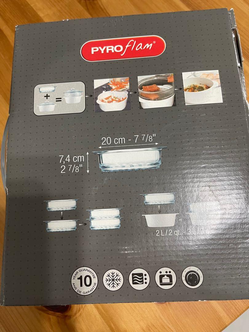 Pyroflam Vitro Ceramic Pot with Pyrex Steamer Basket, Furniture & Home ...