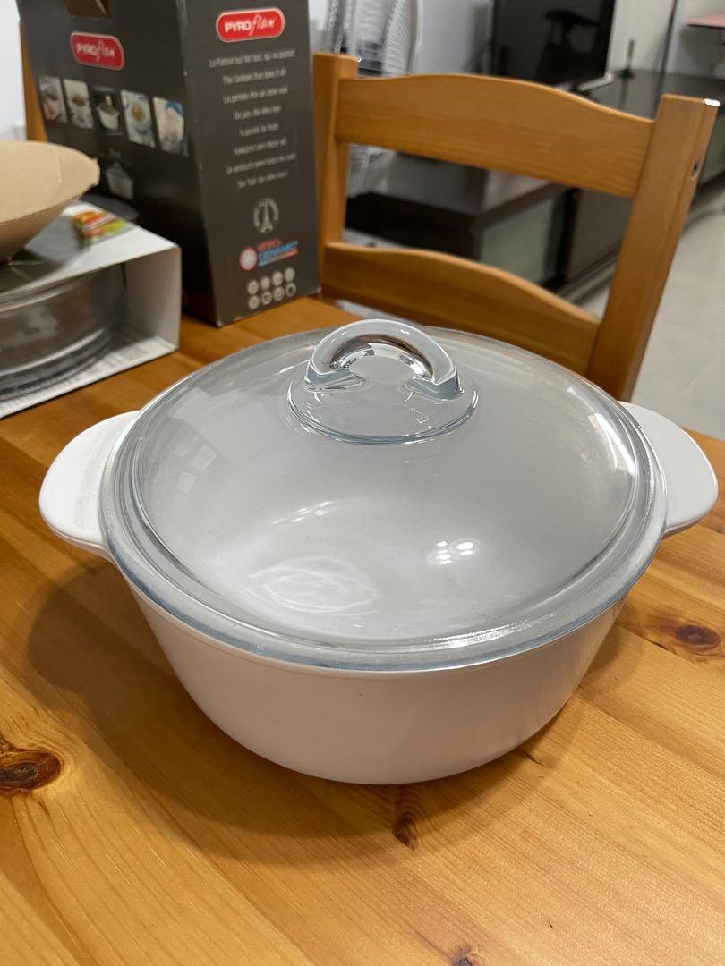 Pyroflam Vitro Ceramic Pot with Pyrex Steamer Basket, Furniture & Home ...