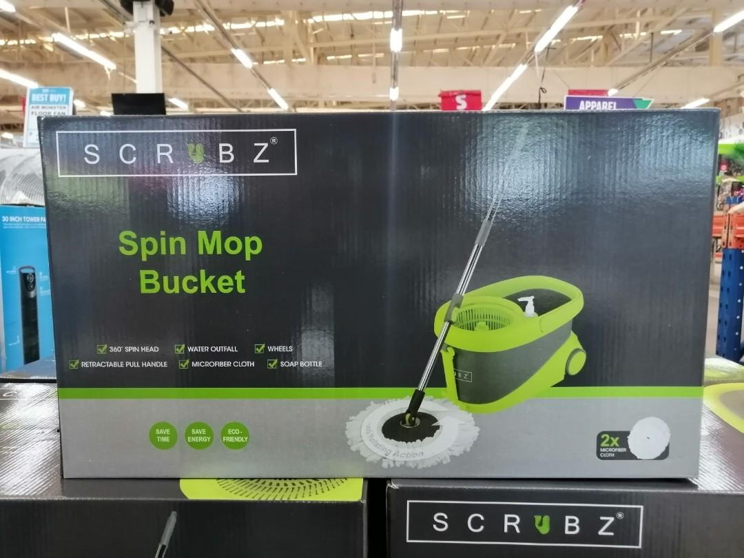 Scrubz Spin Mop Bucket, Furniture & Home Living, Cleaning & Homecare ...