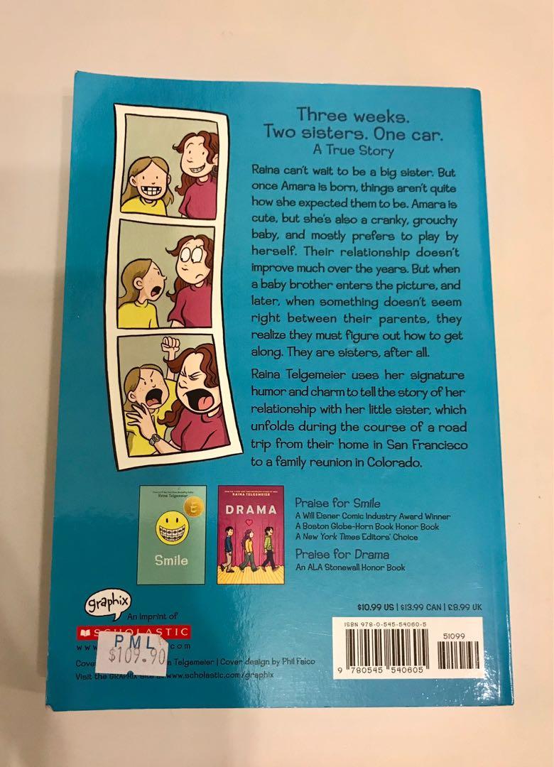 Sisters by Raina Telgemeier, 興趣及遊戲, 書本 & 文具, 小朋友書 - Carousell