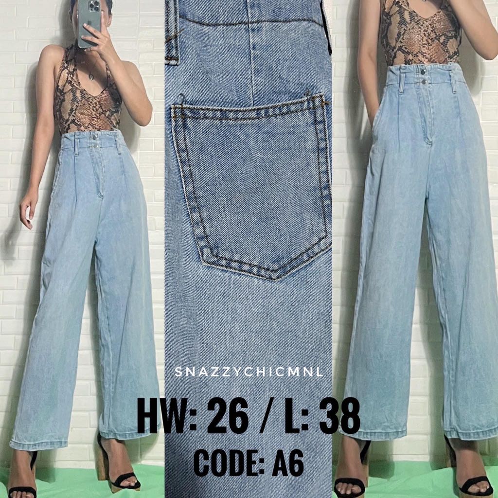 Soft denim squarepants, Women's Fashion, Bottoms, Jeans on Carousell