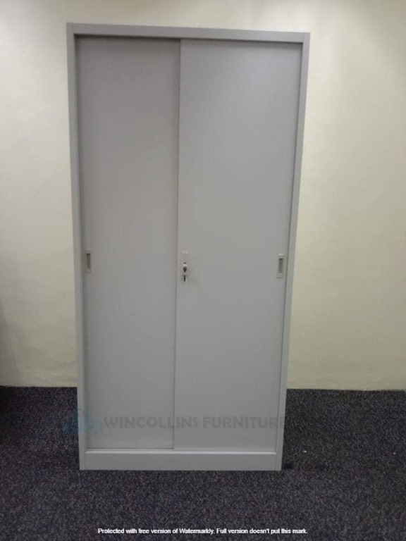 STEEL CABINET/ SLIDING DOOR .;'/, Furniture & Home Living, Office ...