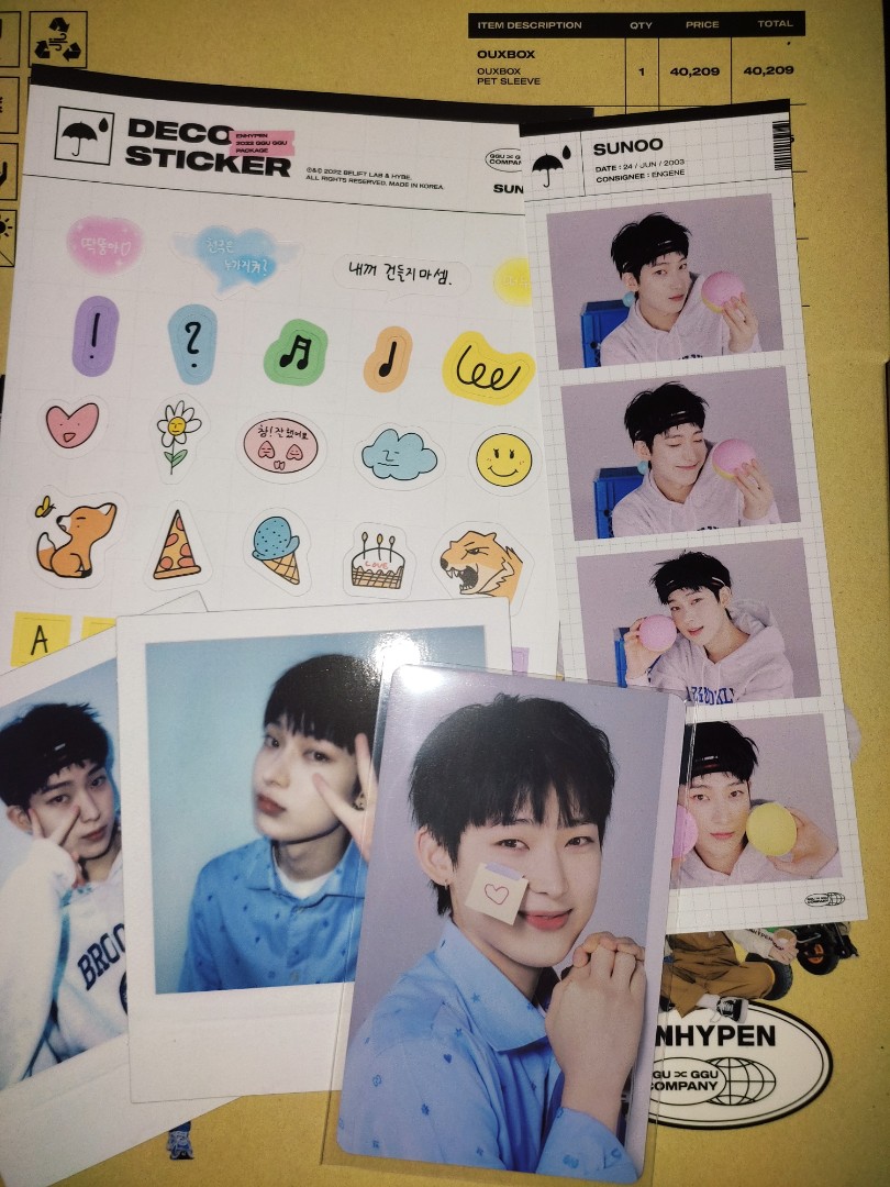 Sunoo ggu ggu set, Hobbies & Toys, Memorabilia & Collectibles, K-Wave ...