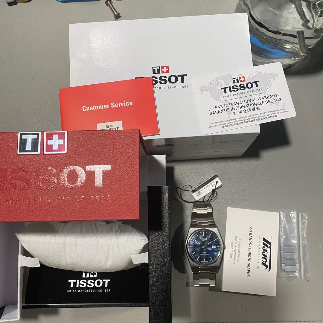 Tissot PRX Automatic Blue Waffle Dial, Luxury, Watches on Carousell