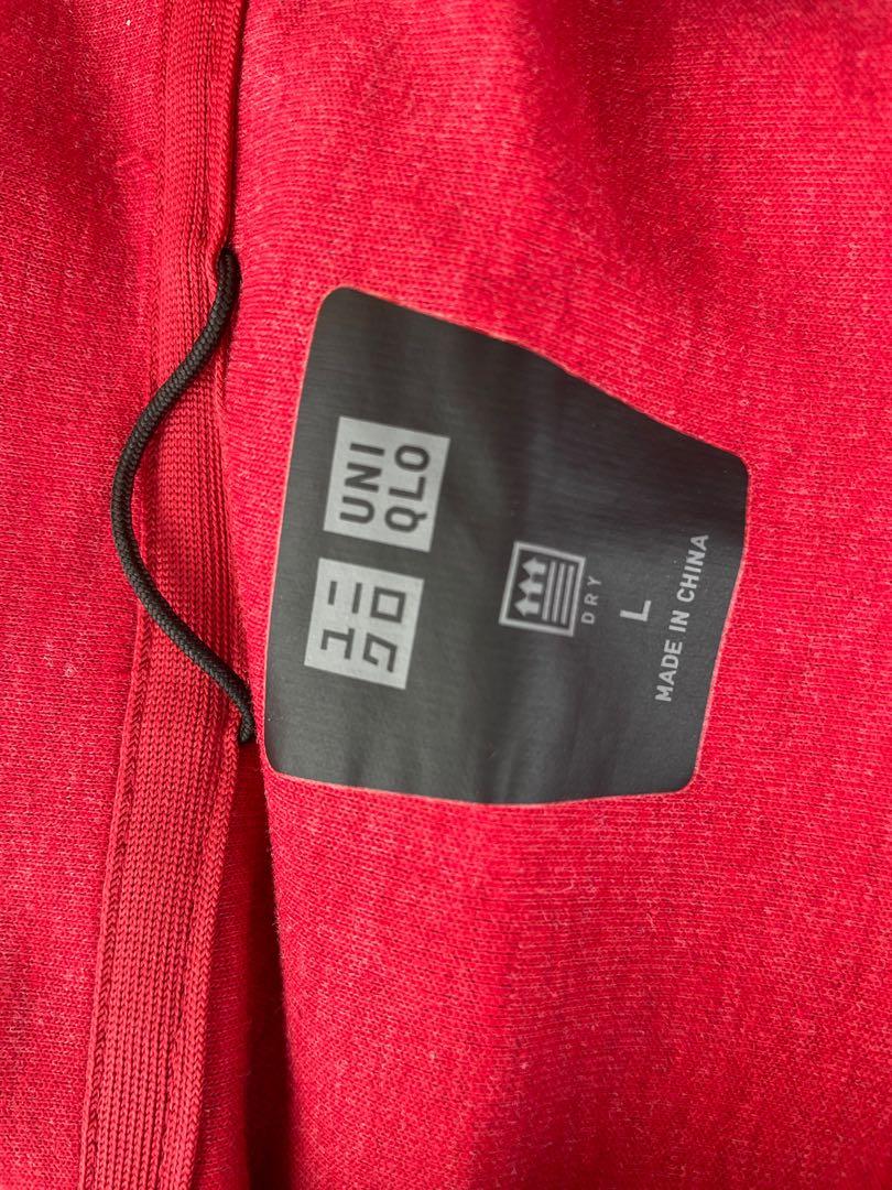 UNIQLO Red Techwear Hoodie, Men's Fashion, Coats, Jackets and Outerwear ...