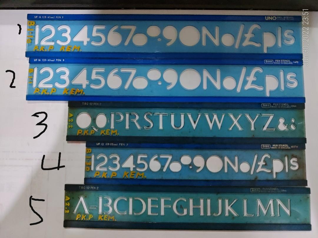 Vintage UNO PEN STENCIL MADE IN U.K., Hobbies & Toys, Stationery ...