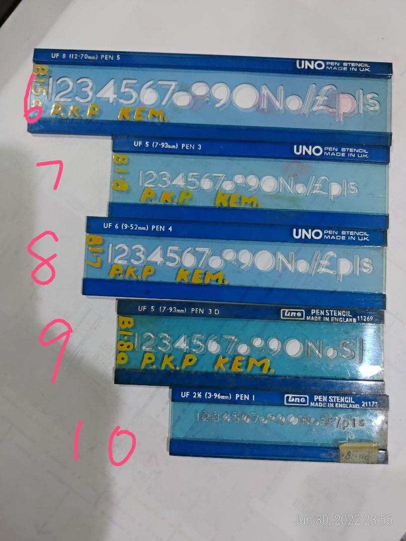 Vintage UNO PEN STENCIL MADE IN U.K., Hobbies & Toys, Stationery ...