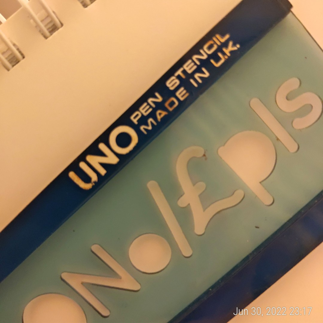 Vintage UNO PEN STENCIL MADE IN U.K., Hobbies & Toys, Stationery ...