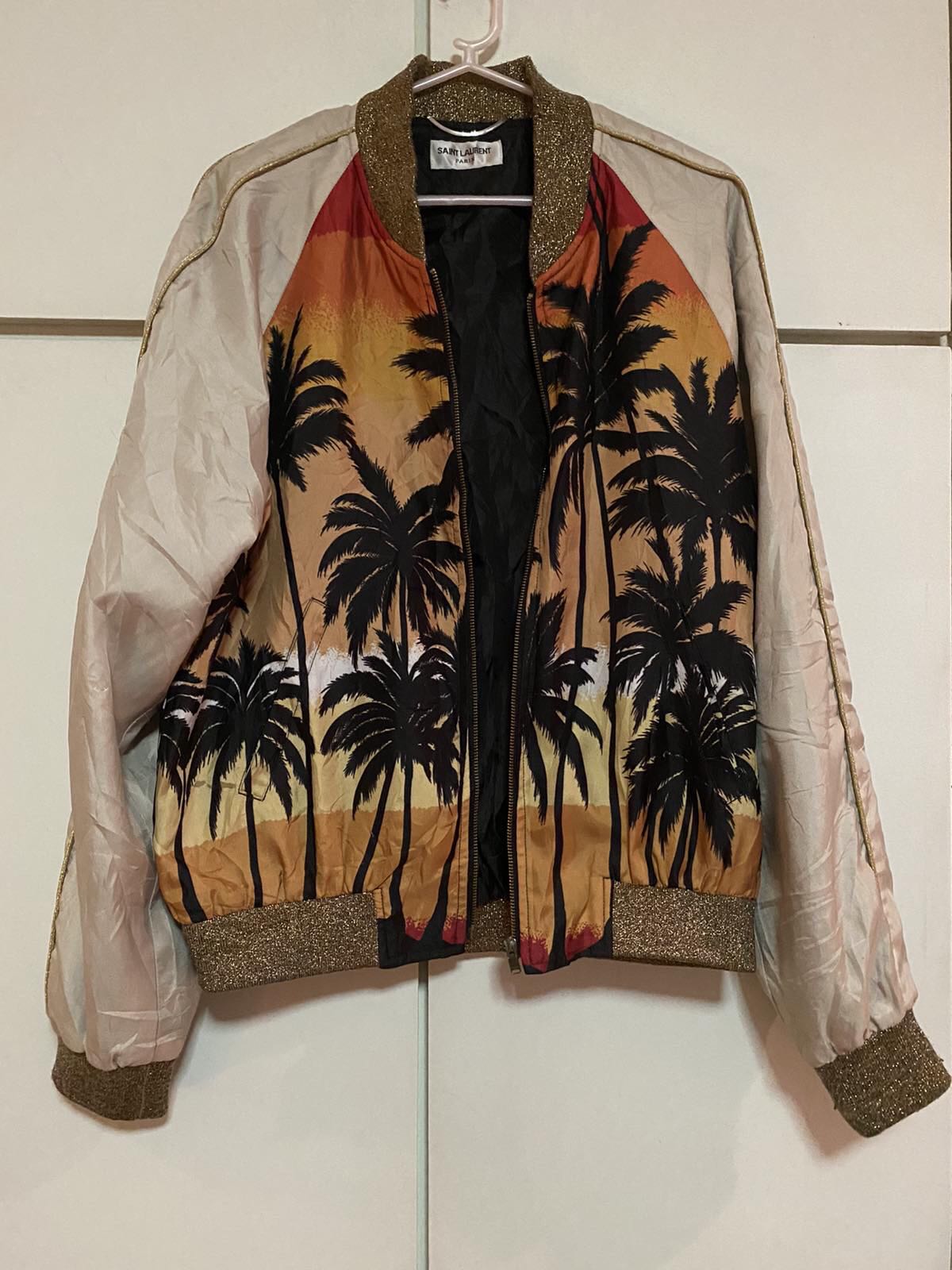 Saint Laurent Palm tree satin jacket on Carousell