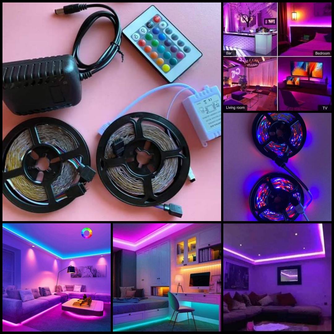 10 METERS LED RGB STRIP LIGHTS (PWEDE DUGTUNGAN), Furniture & Home ...