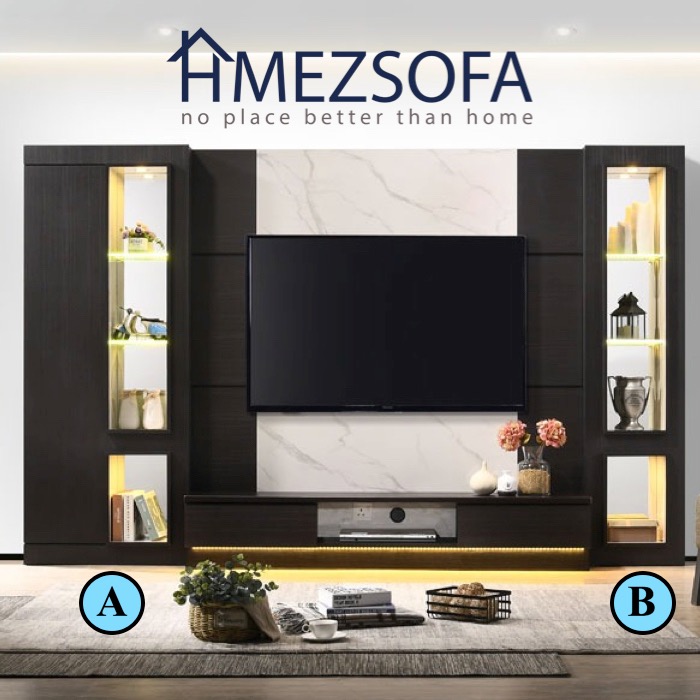 6-10FT FEATURE WALL + TV CONSOLE SET, Furniture & Home Living ...