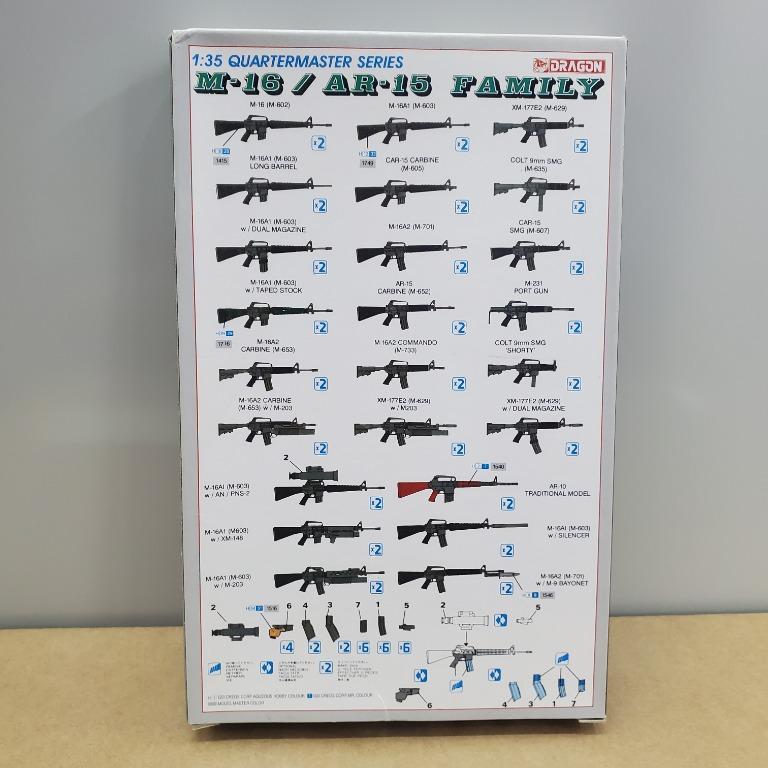 全新絕版 Dragon威龍 3801 (1992年)-1/35-M-16 / AR-15 軍需品系列 / M-16 / AR-15 ...
