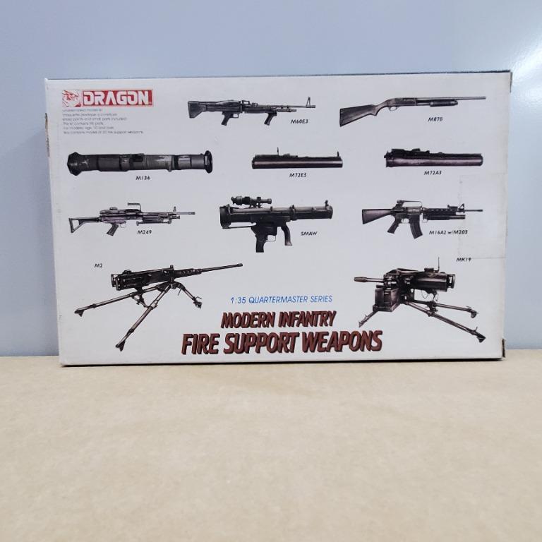 全新絕版 Dragon威龍 3808 (1994年)-1/35-現代步兵火力支援武器 / Modern Infantry Fire ...