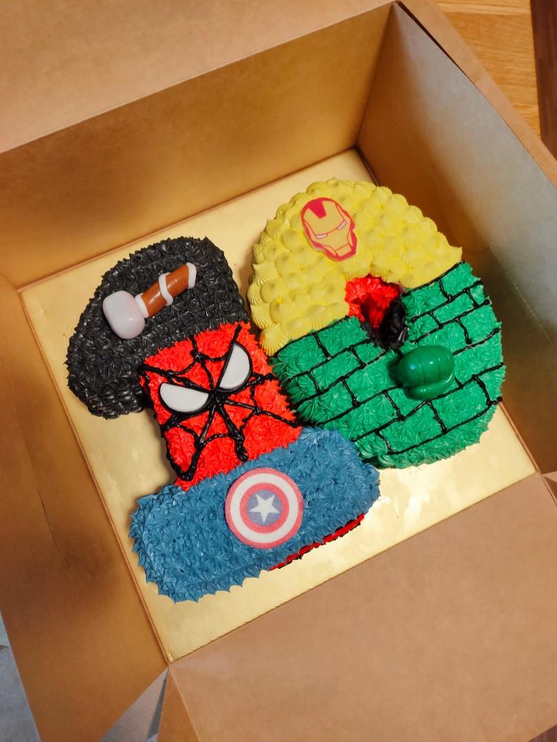 Avengers number cake, Food & Drinks, Homemade Bakes on Carousell