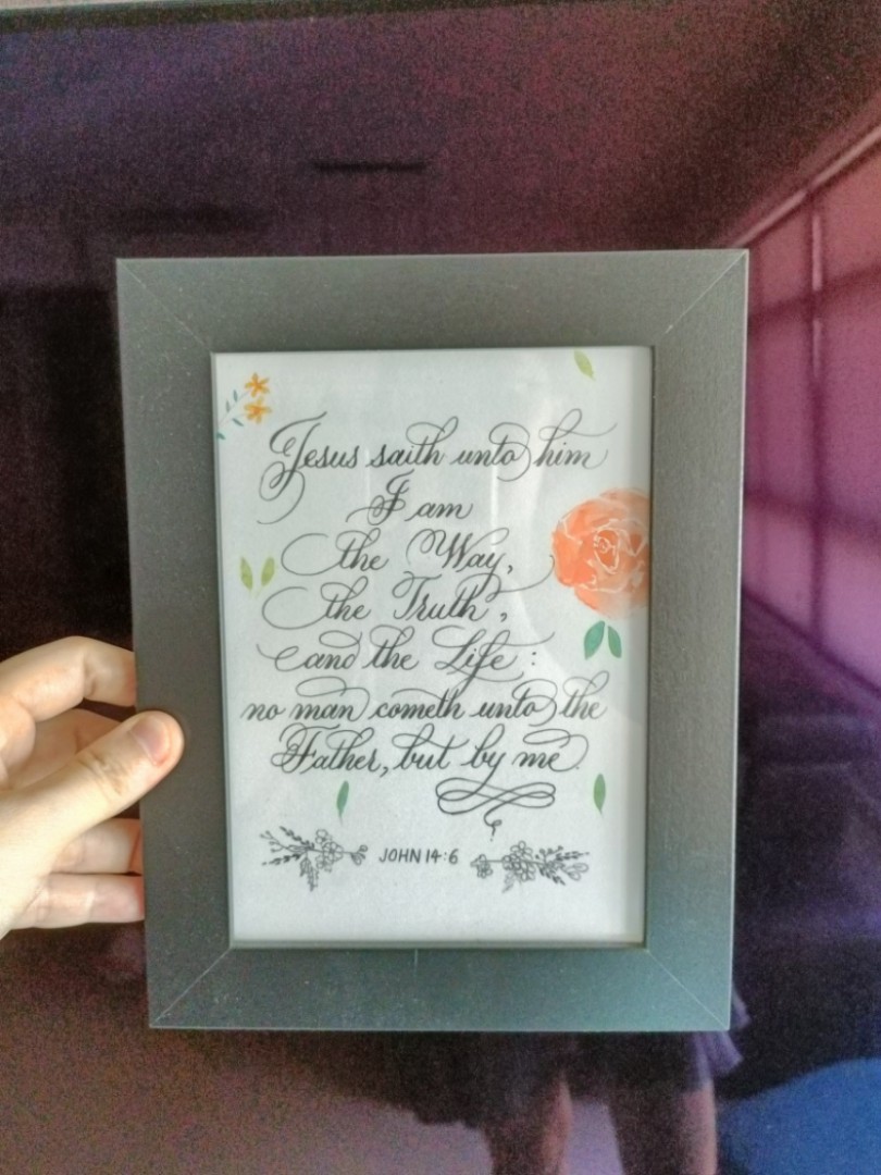 Bible verse, quote, art, Hobbies & Toys, Stationery & Craft, Art ...