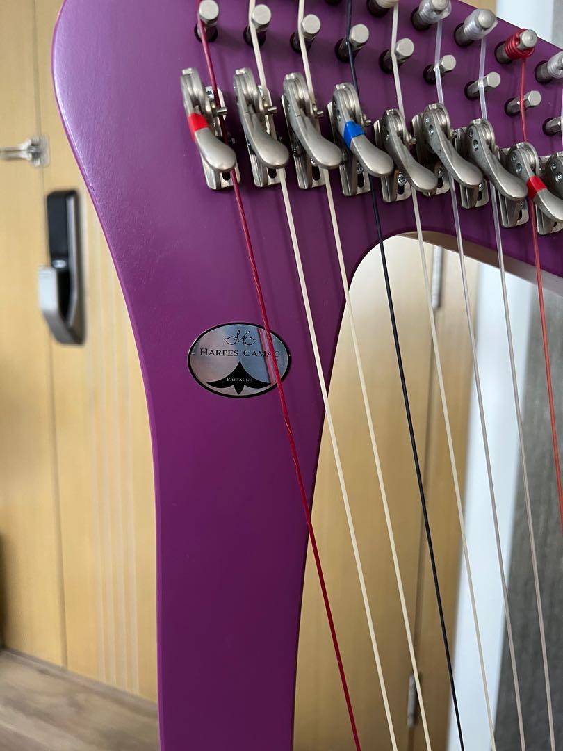 Camac lever harp Bardic 27 - purple 豎琴, 興趣及遊戲, 音樂、樂器 & 配件, 樂器 - Carousell