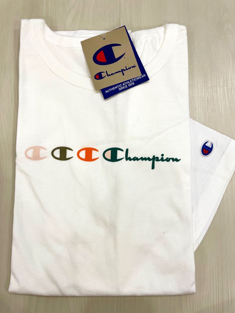 Champion 4 Logo White, Men's Fashion, Tops & Sets, Tshirts & Polo ...