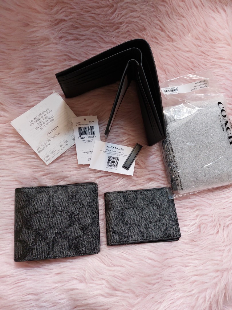 Coach bifold wallet with insert, Men's Fashion, Watches & Accessories ...