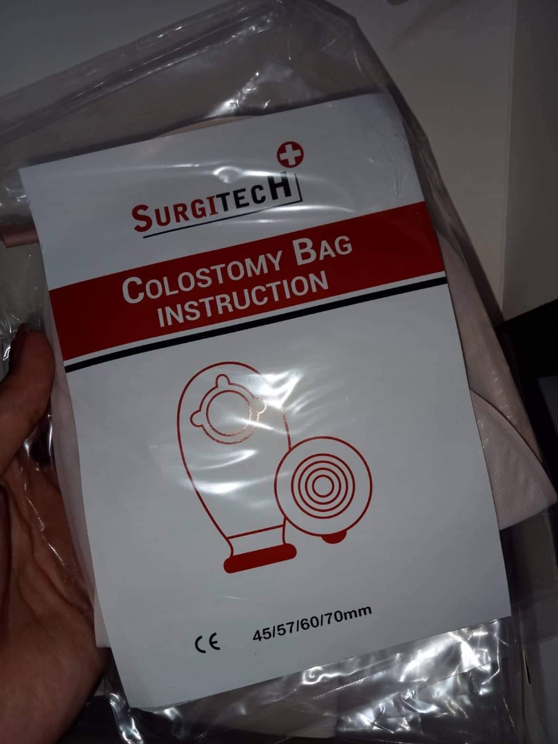 COLOSTOMY BAG (SURGITECH) 45/57/60/70mm, Health & Nutrition, Braces ...