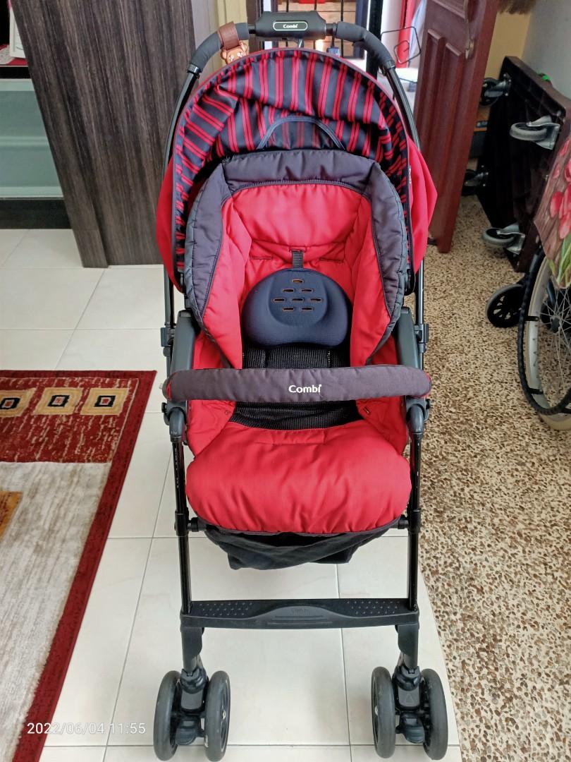 Combi red stroller with rain cover, Babies & Kids, Going Out, Strollers ...