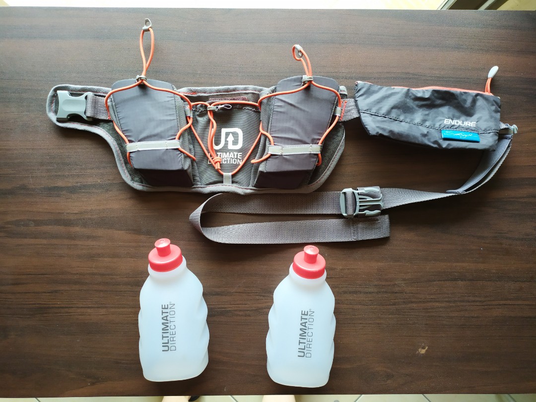 (Complete set) Ultimate direction hydration belt bag, Sports Equipment ...