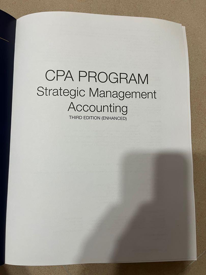 CPA Australia Strategic Management Accounting SMA textbook, 興趣及遊戲, 書本 ...