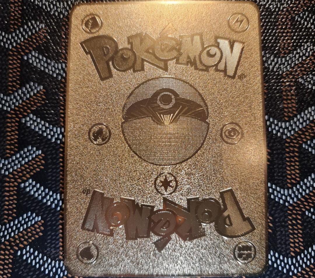 CUSTOM POKEMON PIKACHU ALOLAN VULPIX GOLD METAL CARD, Hobbies & Toys ...