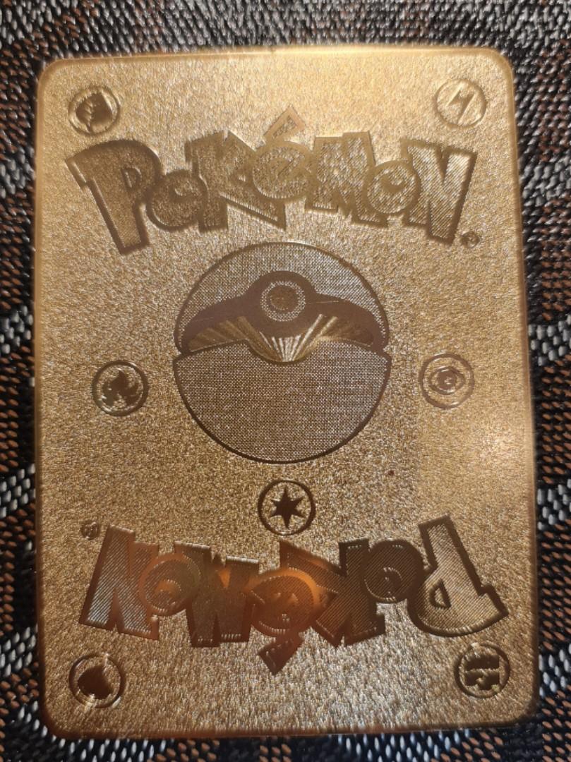 CUSTOM POKEMON PIKACHU VULPIX GOLD METAL CARD, Hobbies & Toys, Toys ...
