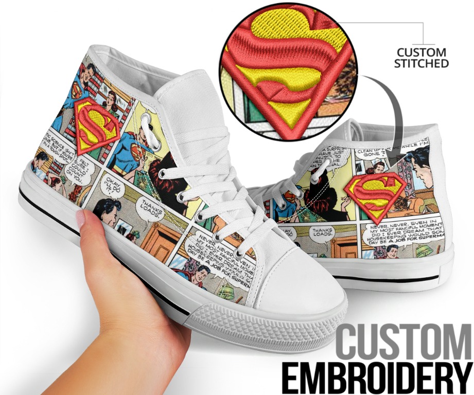 Customize High Top Embroidery Design, Men's Fashion, Footwear, Casual ...