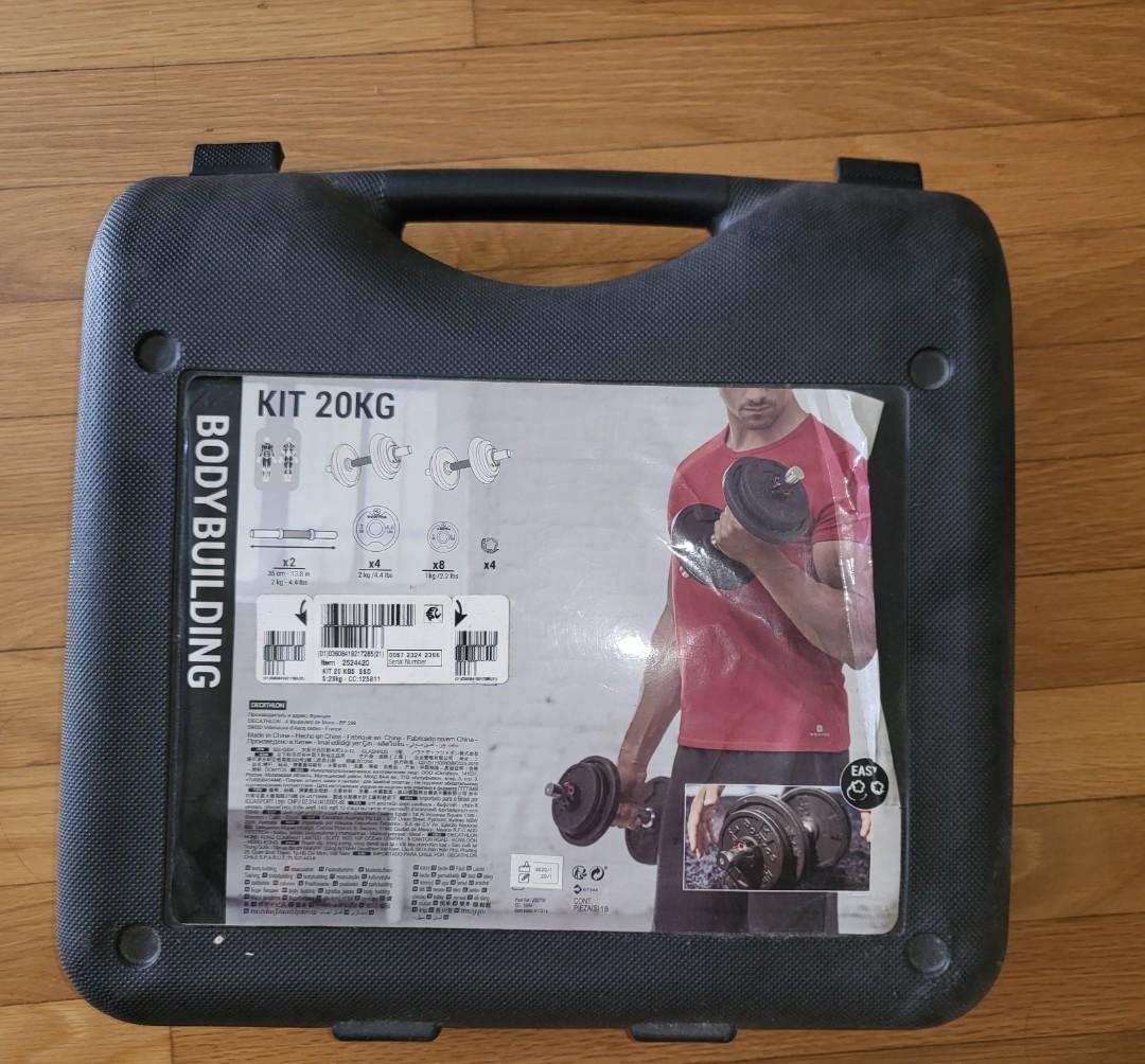 Decathlon body building 20kg kit, Everything Else on Carousell