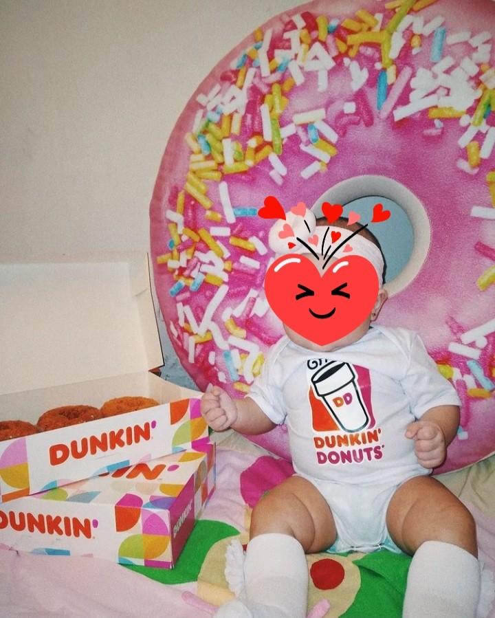 Dunkin donuts onesie costume for baby, Babies & Kids, Babies & Kids ...