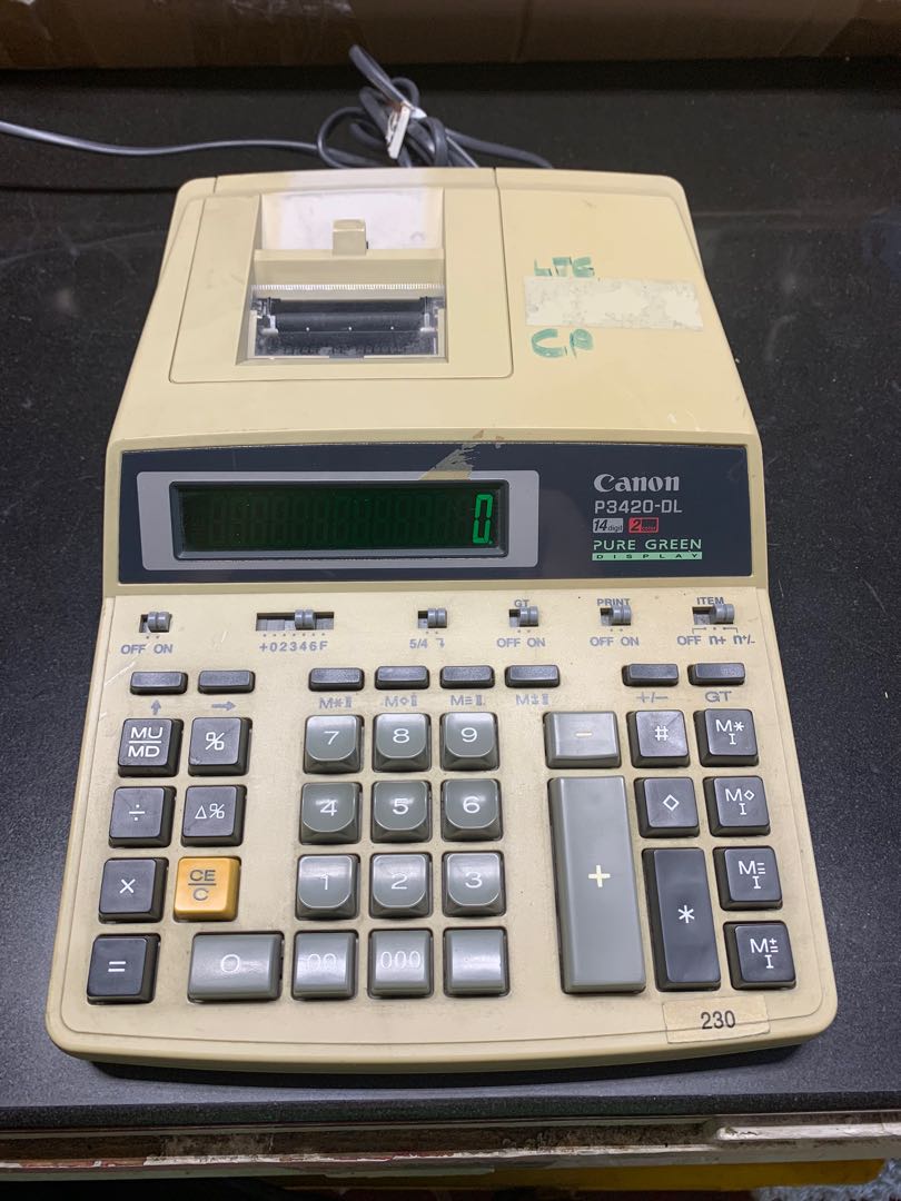 Electronic Calculator Adding Machine with Print 220volts, Computers ...