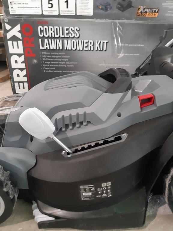 Ferrex Pro 2x20V Cordless Lawn Mower Kit, Furniture & Home Living ...