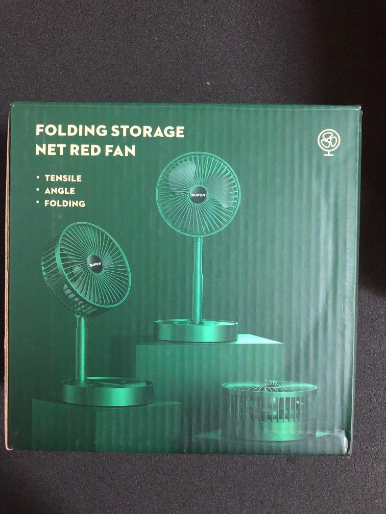 Folding Storage Net Red Fan (White Colour), Furniture & Home Living ...