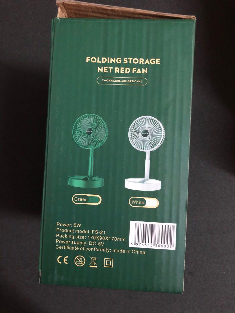 Folding Storage Net Red Fan (White Colour), Furniture & Home Living ...