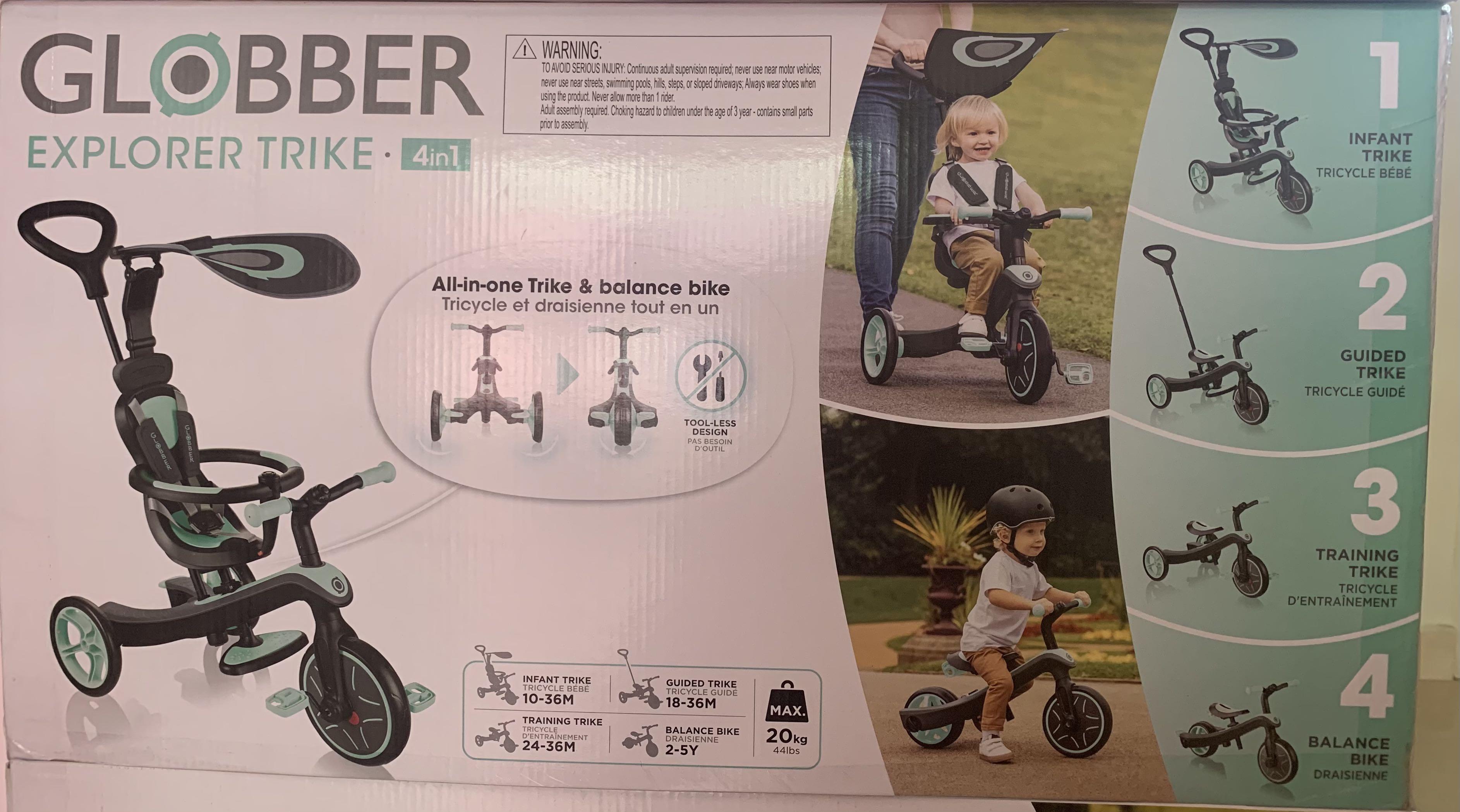 Globber Explorer Trike (4-1), Babies & Kids, Going Out, Strollers on Carousell