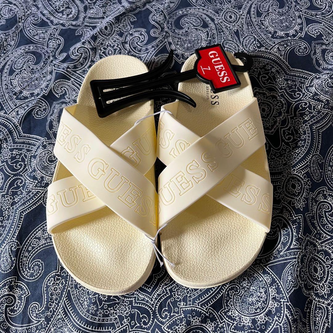 Guess Slides, Women's Fashion, Footwear, Slippers and slides on Carousell