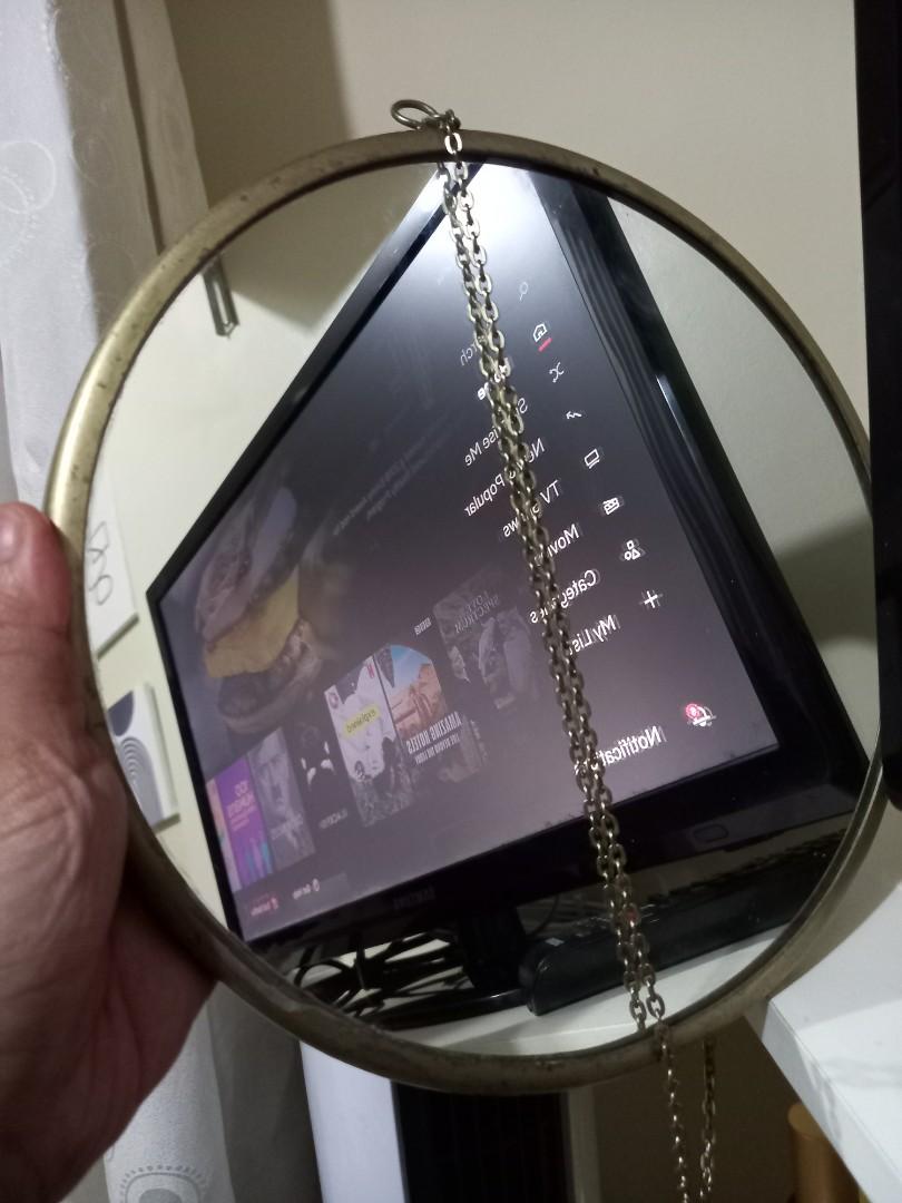 H&M mirror gold plated plus Minimalist white wood mini cabinet drawer ...