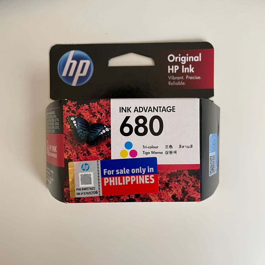 HP 680 Ink Advantage Tri-color Cartridge Original, Computers & Tech ...