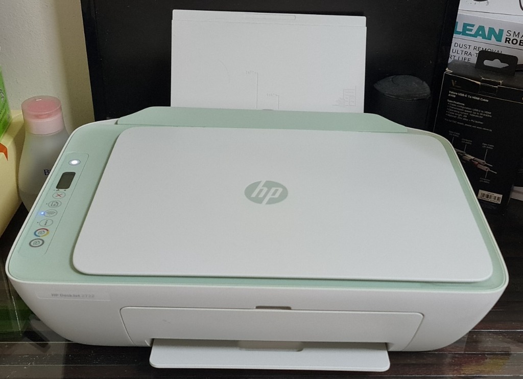 HP DeskJet 2722 All-in-One Printer + ink + A4 printing paper, Computers ...
