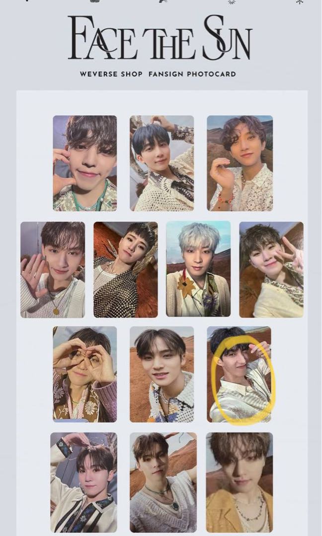 [INCOMING] SVT FACE THE SUN WEVERSE FANSIGN DK, Hobbies & Toys ...