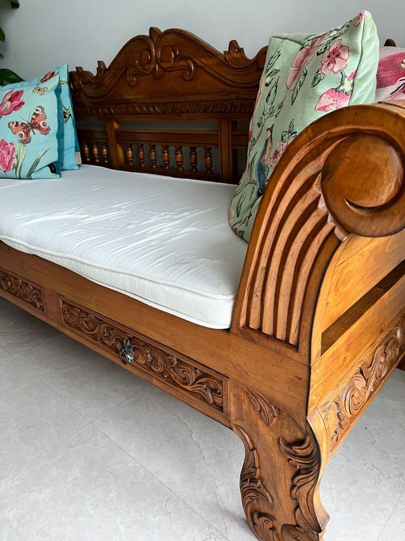 Indonesian Javanese daybed/lounge, Furniture & Home Living, Furniture ...