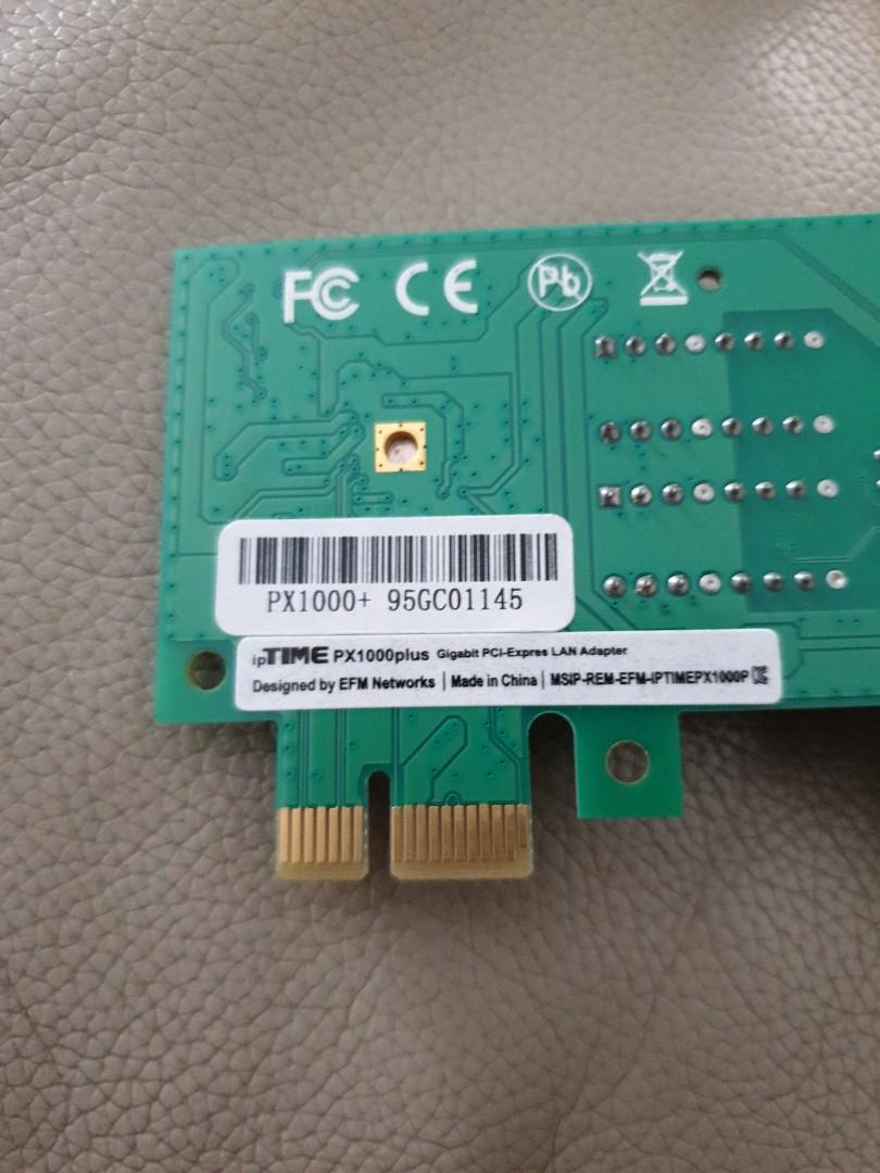 ipTIME PX1000plus PCI-e Gigabit Wired LAN Card, Computers & Tech, Parts ...