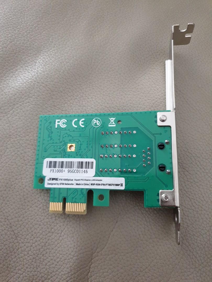 ipTIME PX1000plus PCI-e Gigabit Wired LAN Card, Computers & Tech, Parts ...