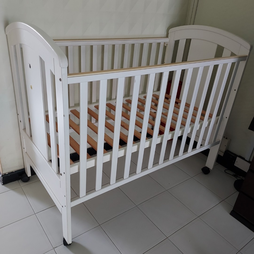 Kiddy Palace Baby Cot with wheels, Babies & Kids, Baby Nursery & Kids ...